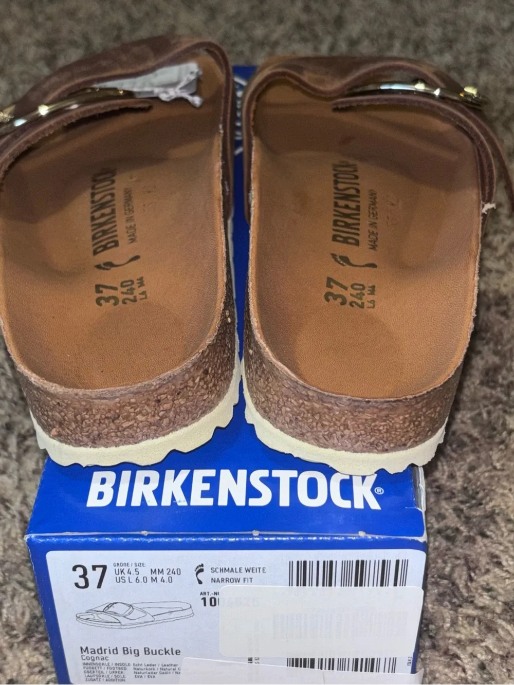 Birkenstock | Shoes | New Birkenstock Madrid Big Buckle Cognac ...